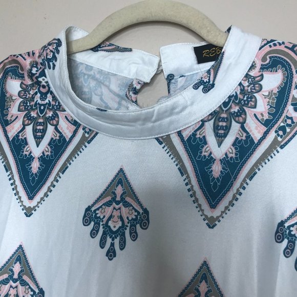 Reborn | Dresses | Reborn Collection White And Teal Blue Paisley ...